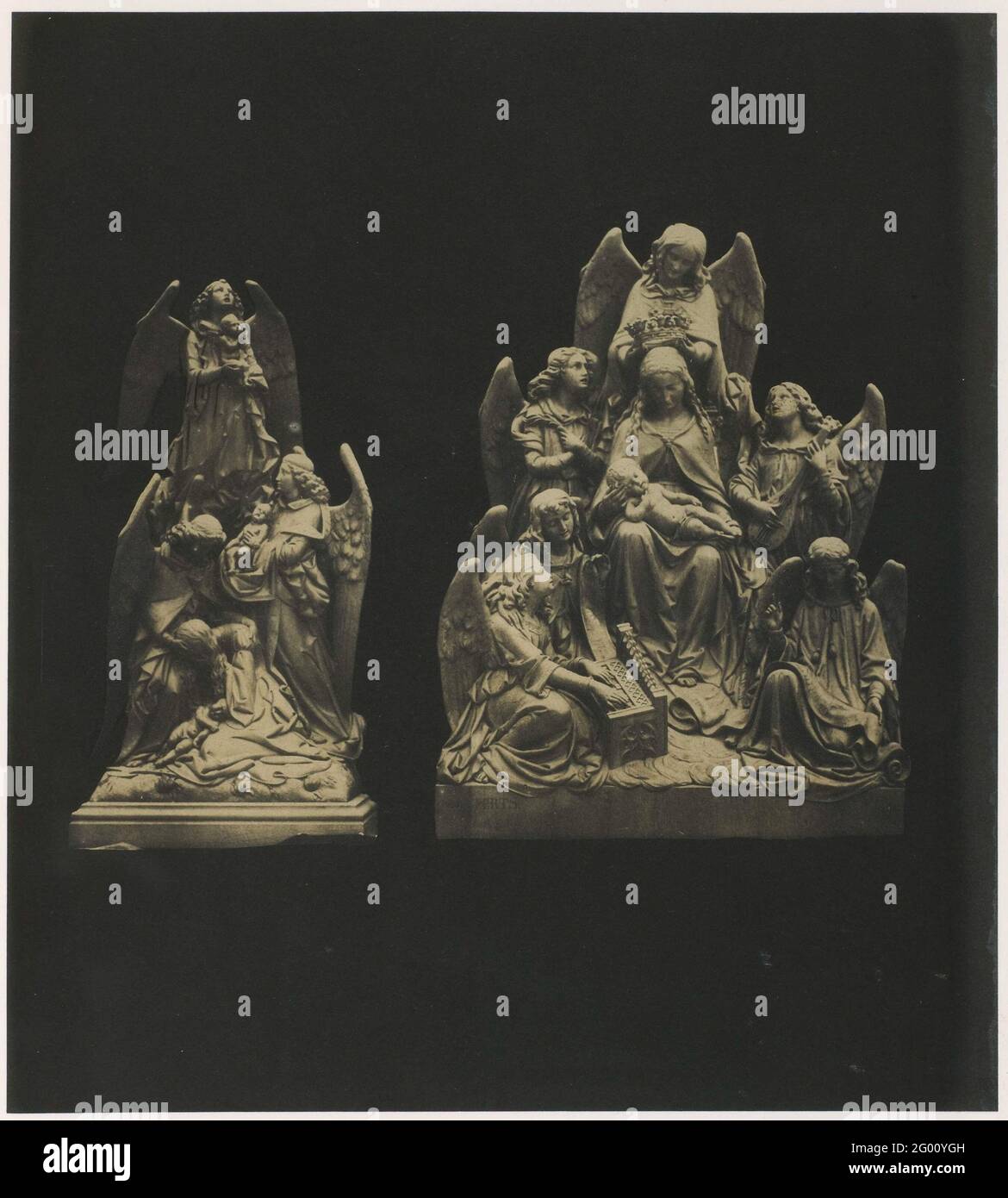 Wooden sculpture of angels and Maria with child by presumably Charles ...