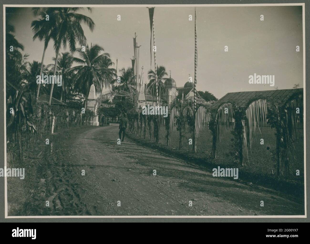 Access road to the palace of the Sultan of Langkat, Sumatra Stock Photo ...