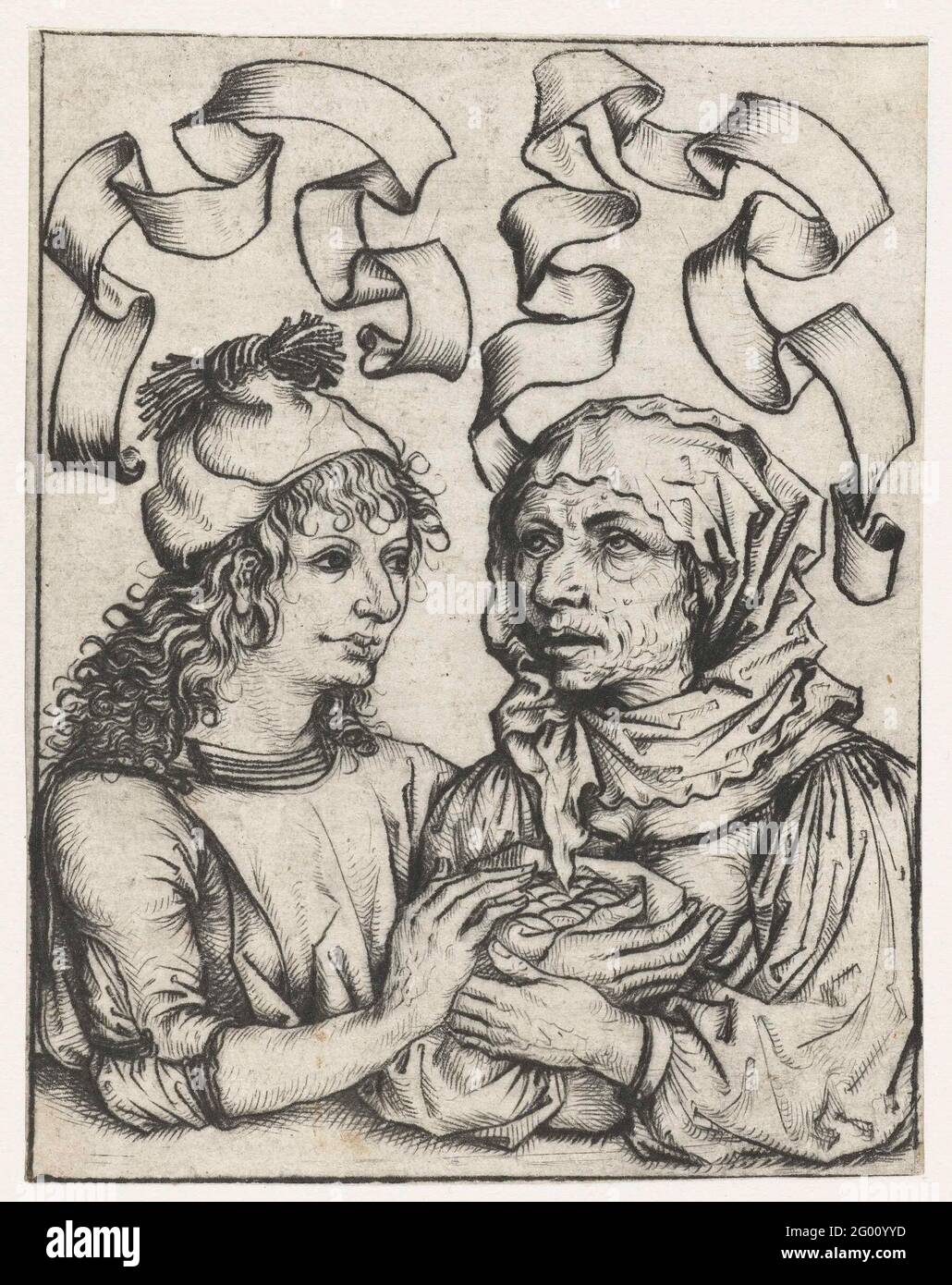 Young man and old woman; Uneven love saving. Uneven love couple: a ...