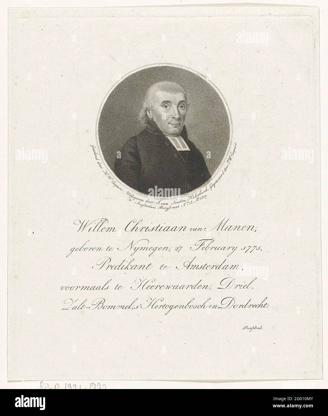 Portrait of Willem Christiaan van Manen. Portrait of Willem Christiaan ...