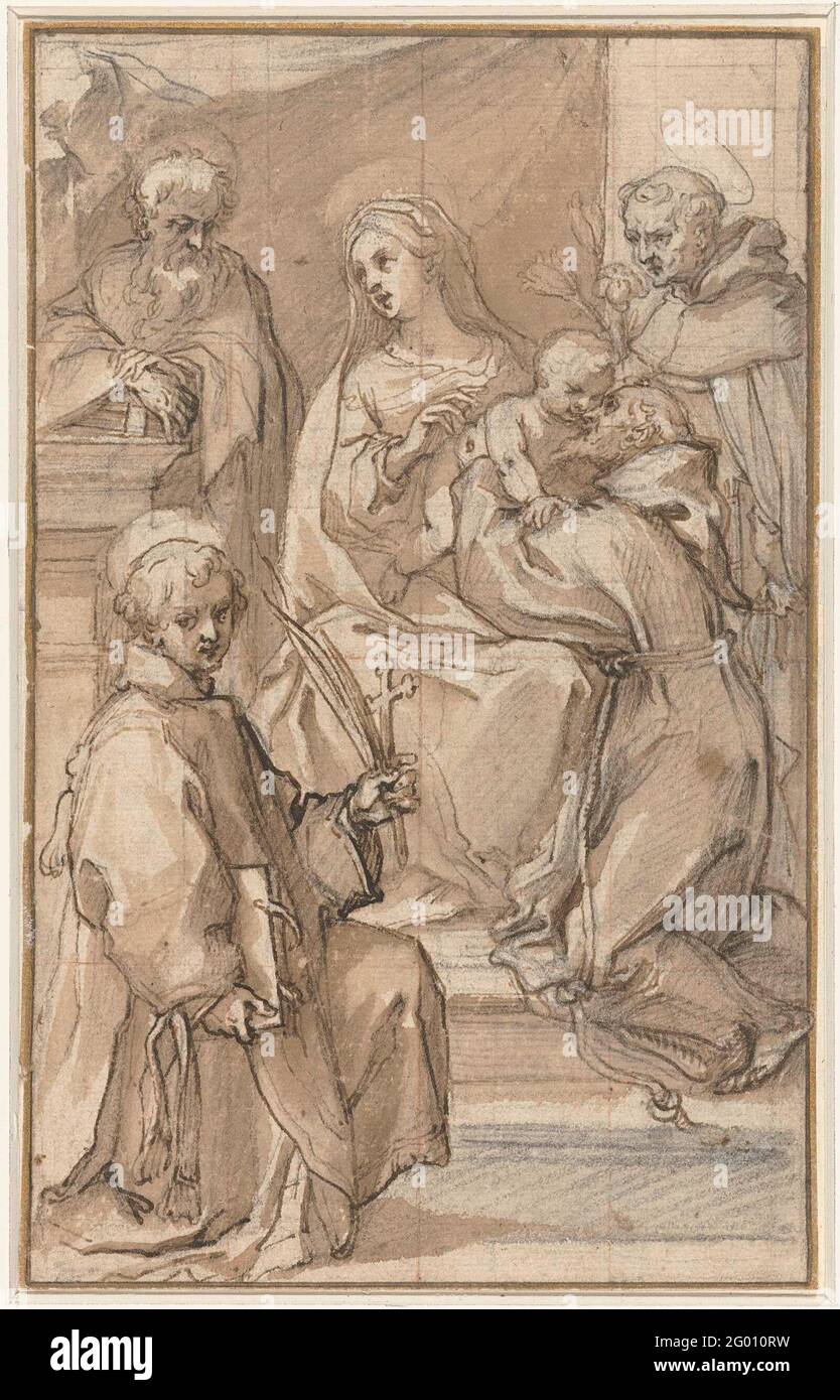 Design for an altarpiece with the Holy Family and Saints. Blessed ...