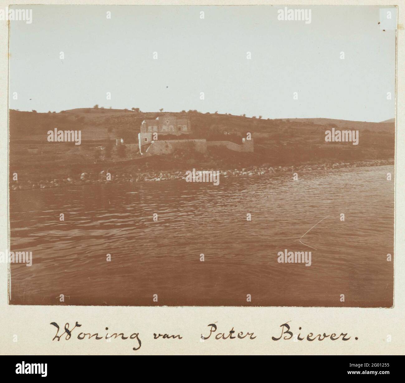 View of the house of Father Biever on Lake Tiberias, Israel; Father ...