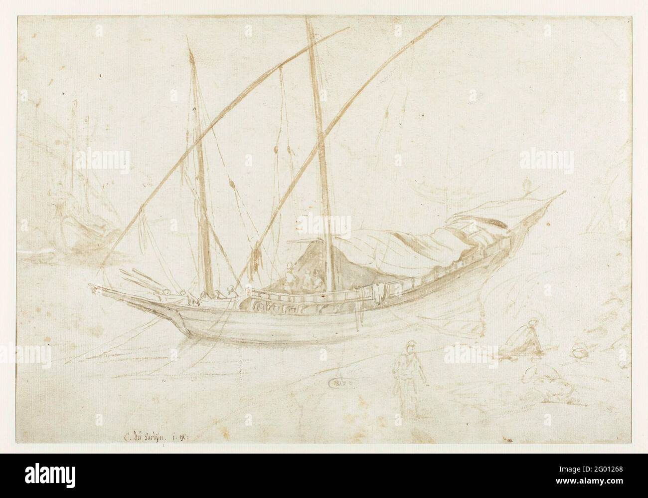 Italian sailing ship for anchor; Moors Galei Stock Photo - Alamy