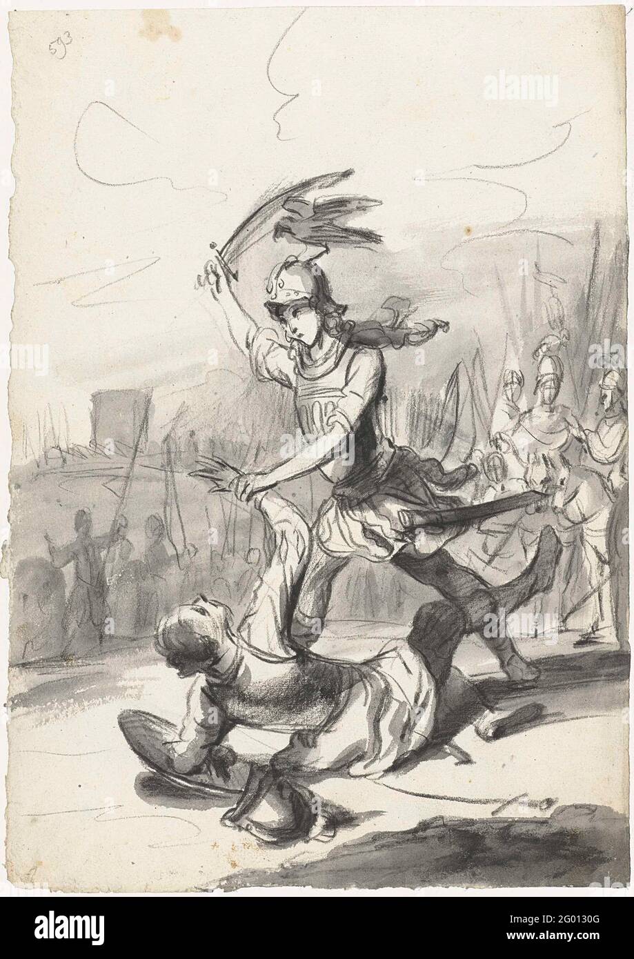 Marcus Valerius Corvinus beats a Gaul Stock Photo - Alamy