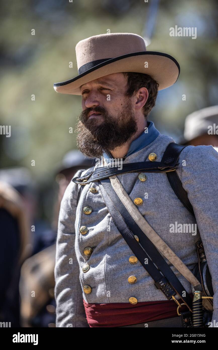 American Civil War Reenactors at the Cheney, Washington reenactment ...