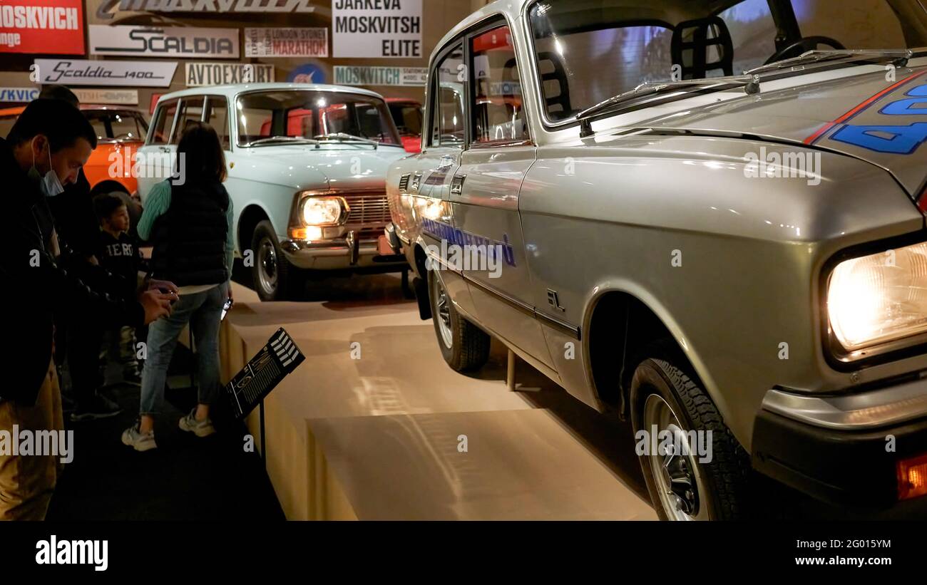 Moscow, Russia. 30th May, 2021. Displayed racing cars, during the ...