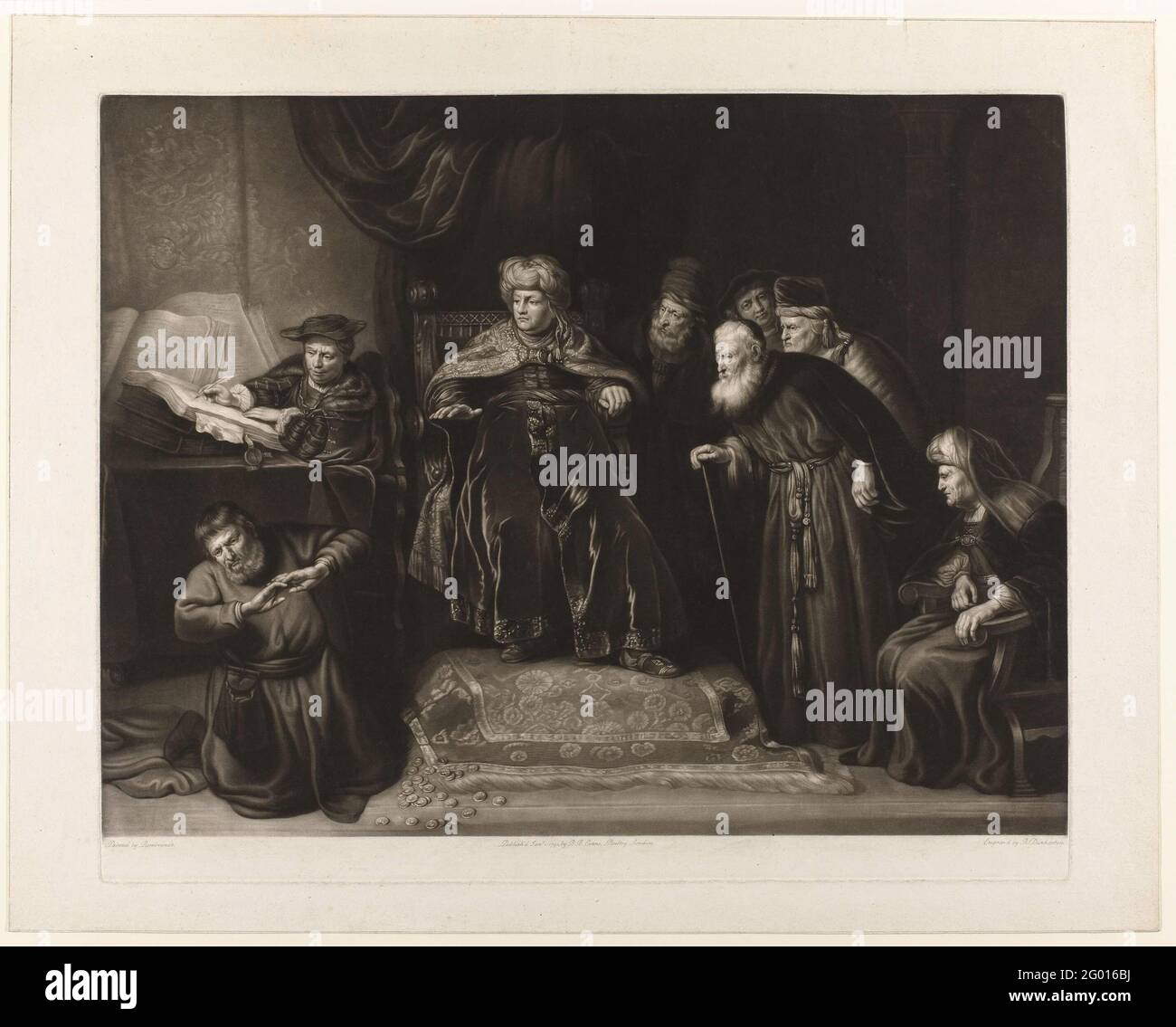 Judas reducing the silver people Stock Photo - Alamy