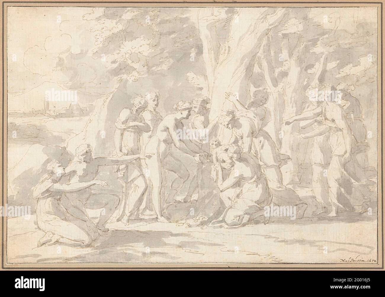 The birth of Adonis from the Myrrha altered in a tree Stock Photo - Alamy