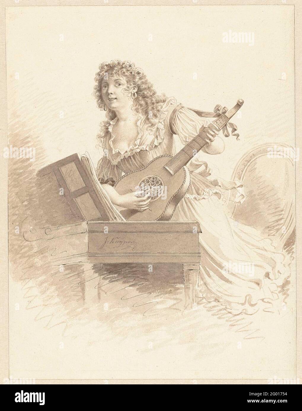 Lady Playing a Guitar Stock Photo - Alamy