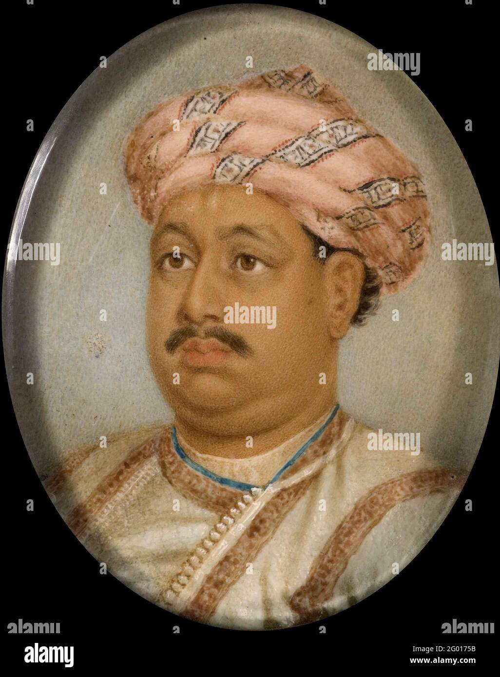Portrait of an Indian prince. Portrait of an Indian prince. Bust to the ...