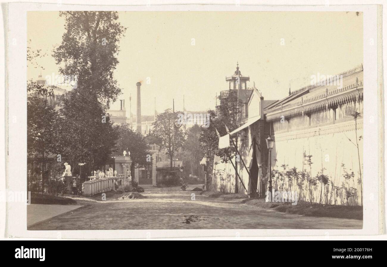 Exposition Universelle (World Exhibition), Paris 1867: View in the park ...