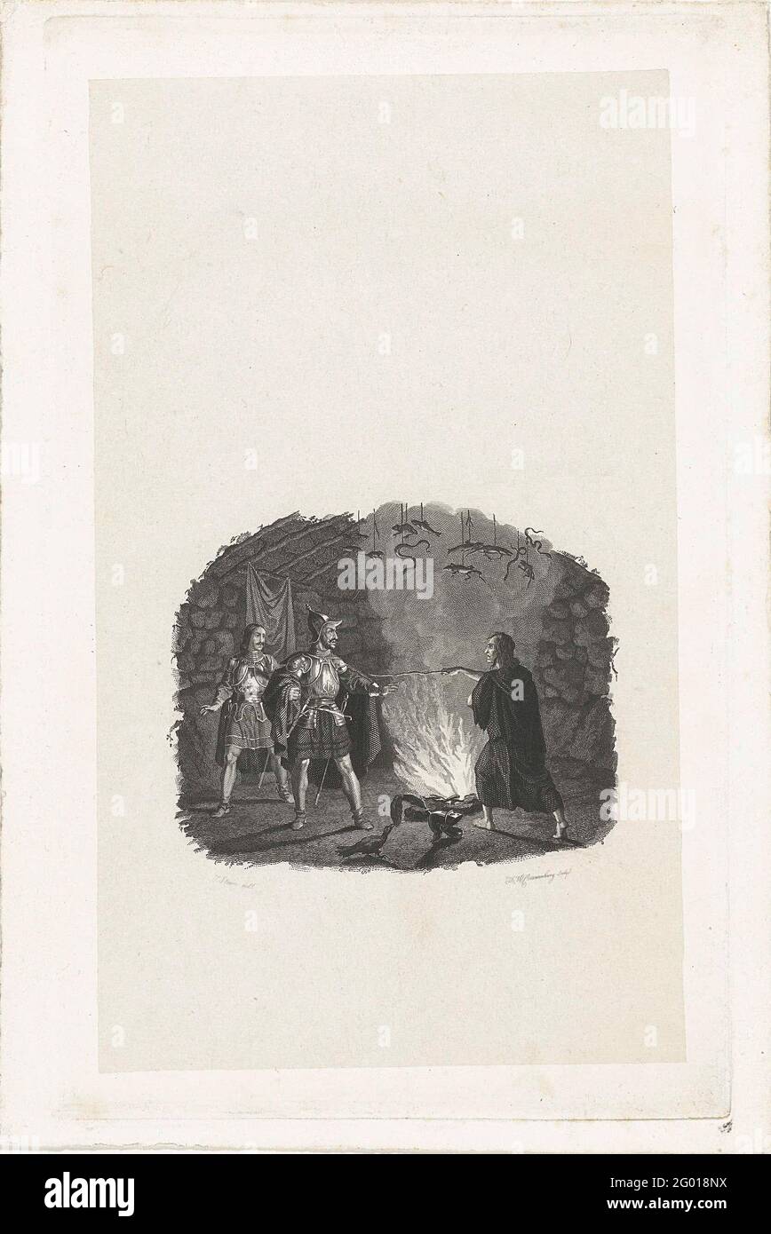 Two soldiers in the hut of an alchemist Stock Photo - Alamy