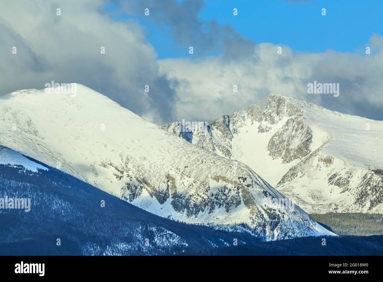deer lodge mountain and mount powell in the flint creek range shrouded ...