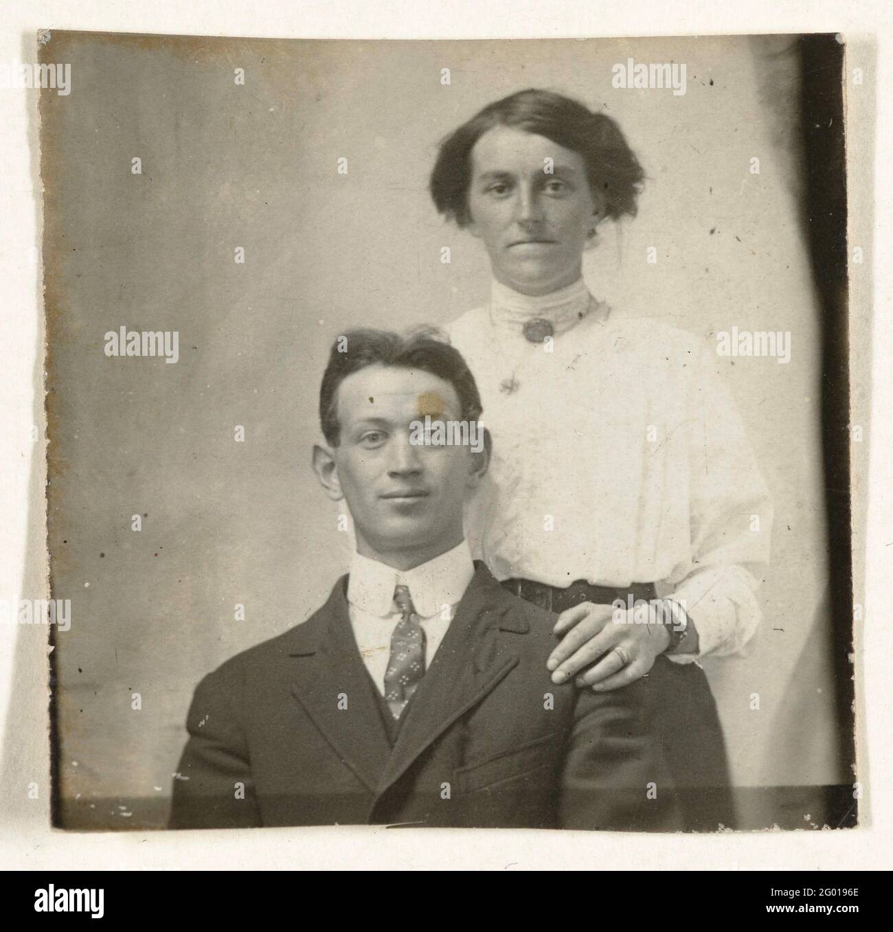 Double portrait of a couple Stock Photo - Alamy