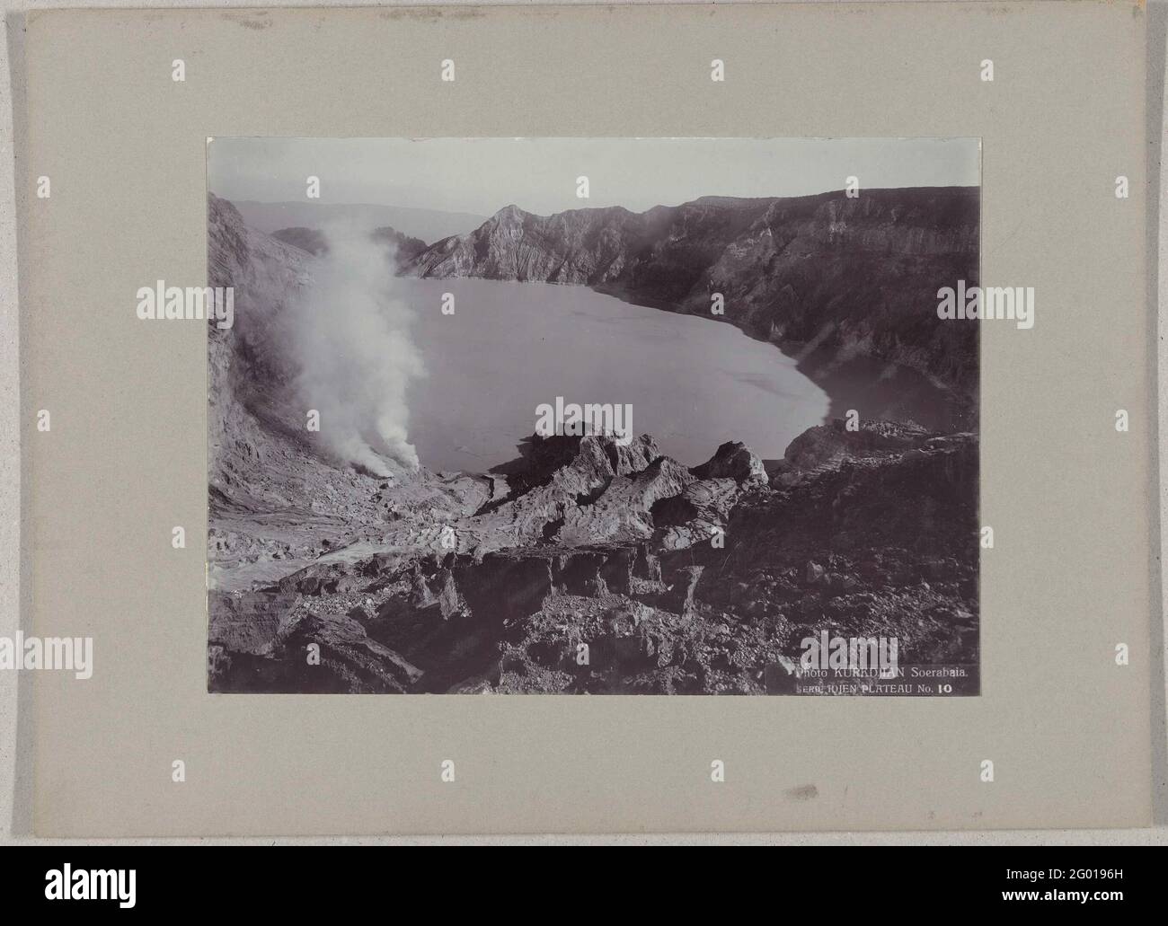 Crater Lake on the Idjen Plateau, Java, Dutch East Indies; Photo ...