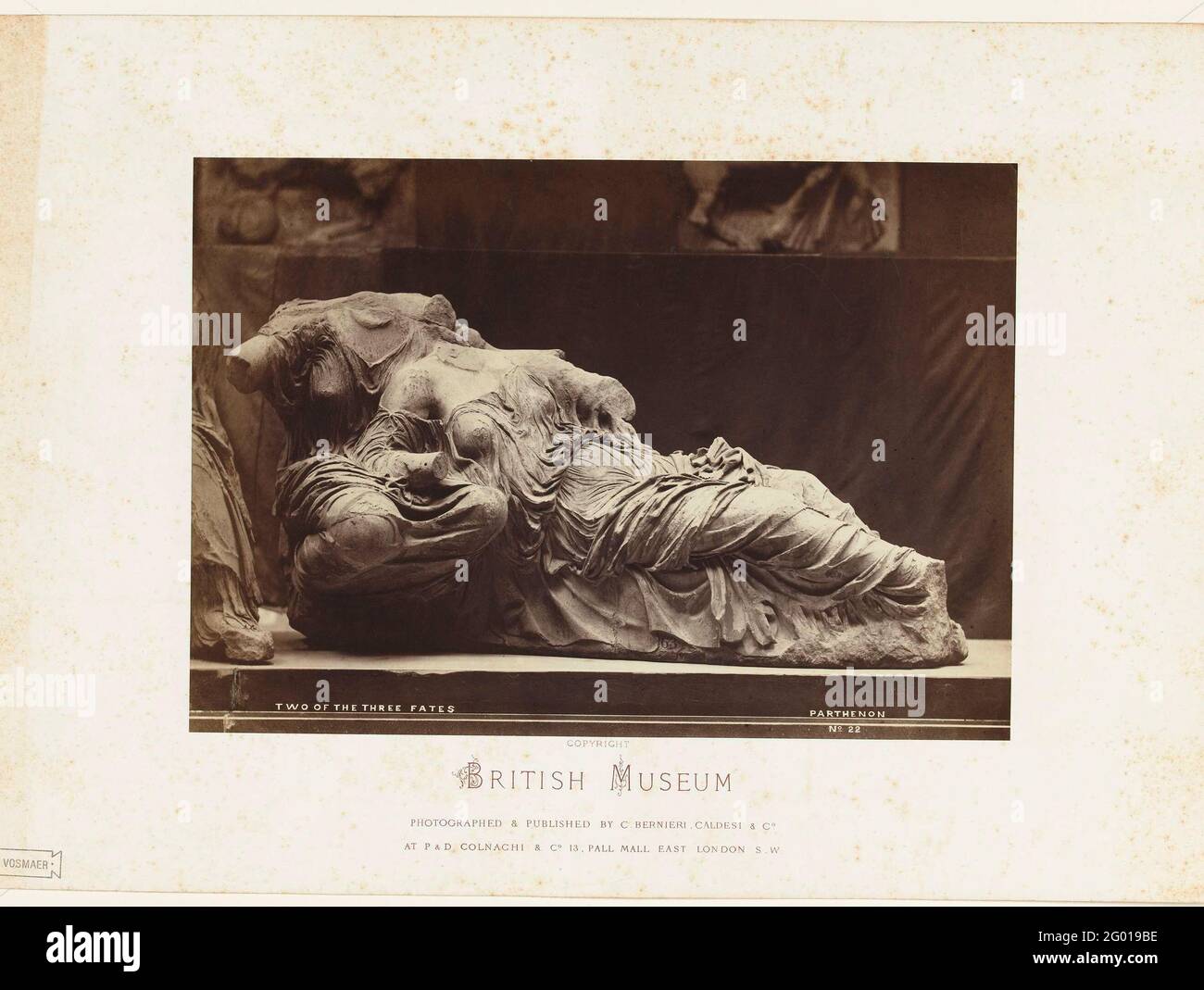 Sculpture of two arrange goddess from the Parthenon; Two of the Three ...