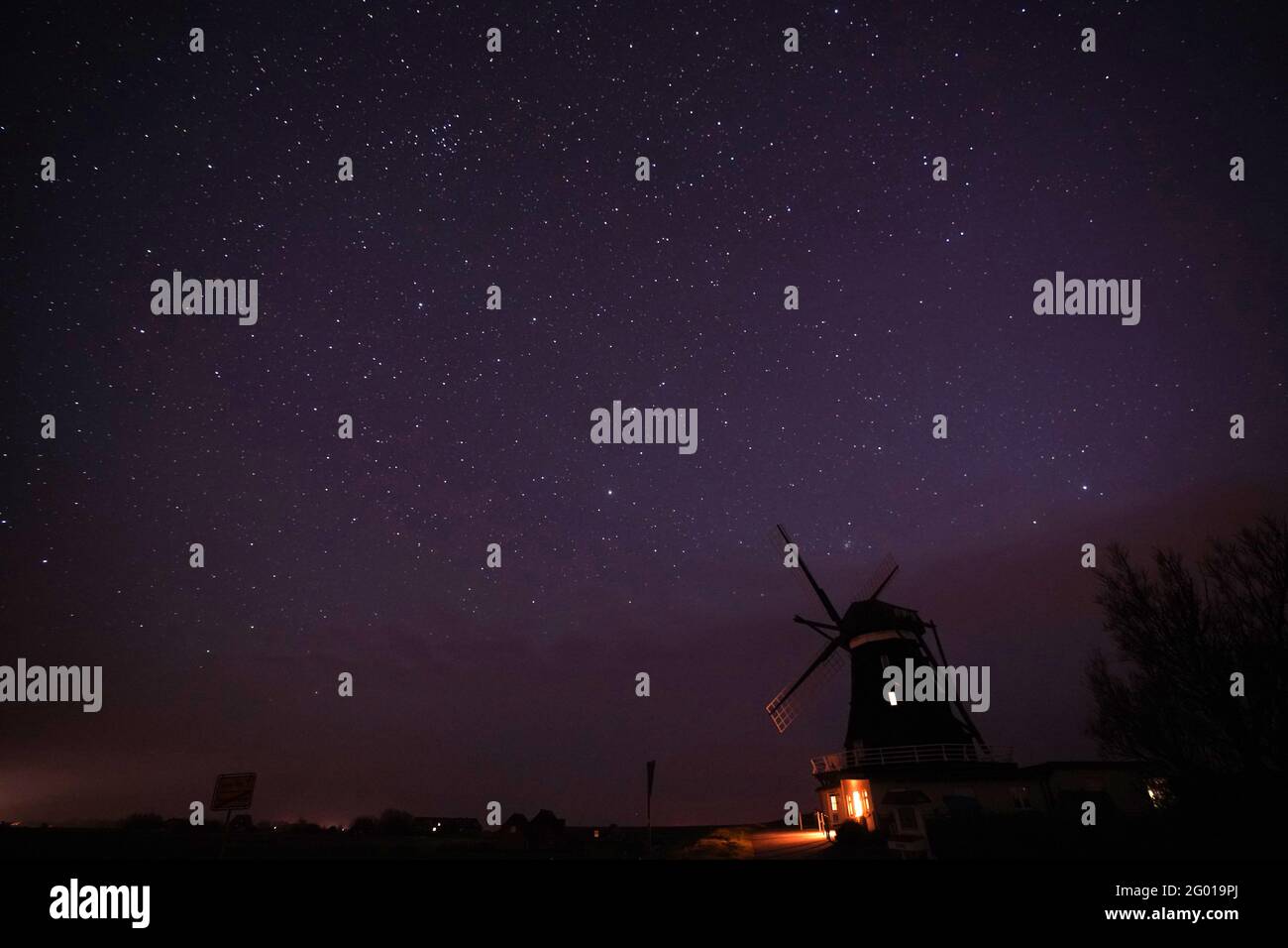 Pellworm, Germany. 11th May, 2021. The starry sky can be seen above the ...
