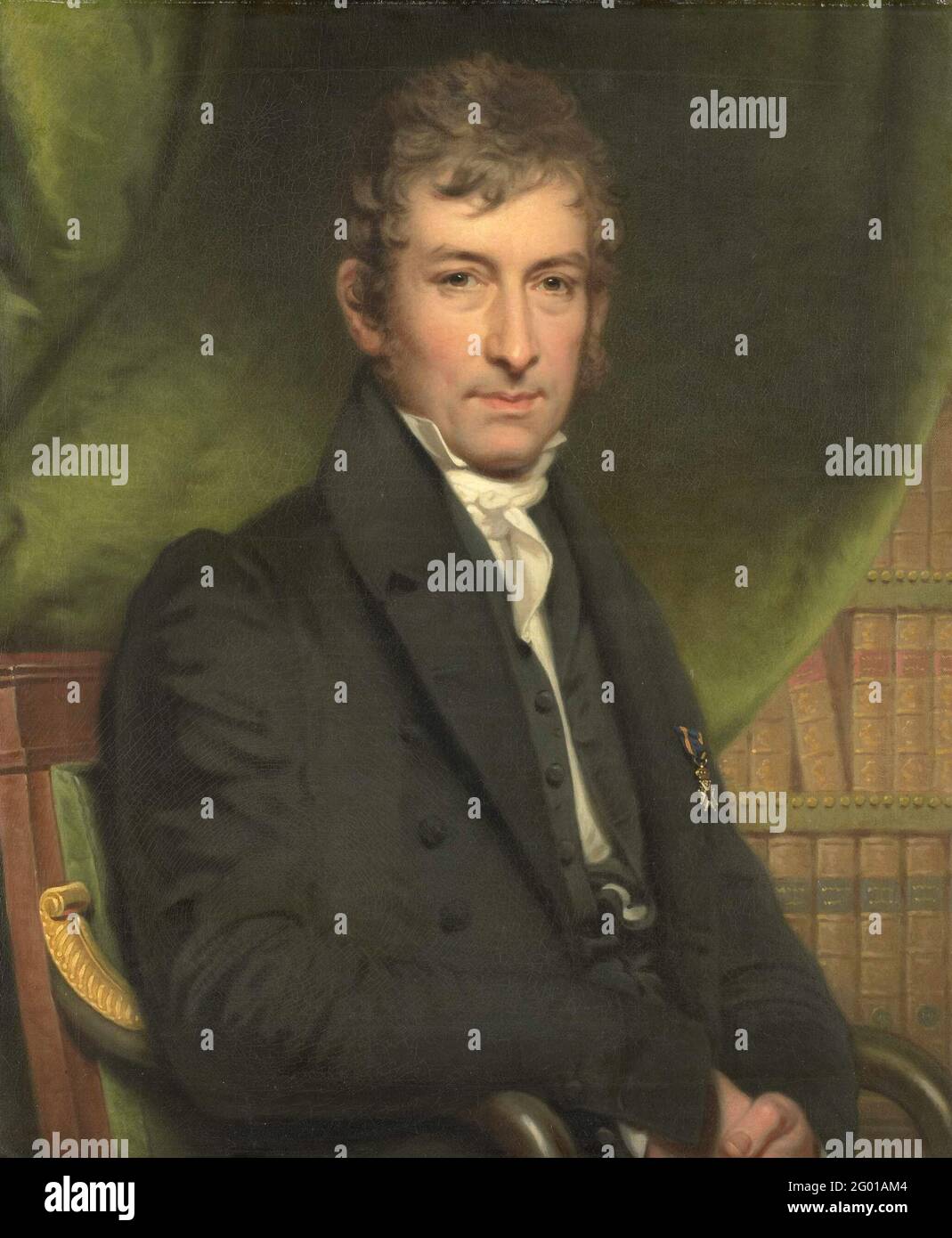 Johan Fraser (1780-1843). Portrait of Johan Fraser. His half, sitting ...