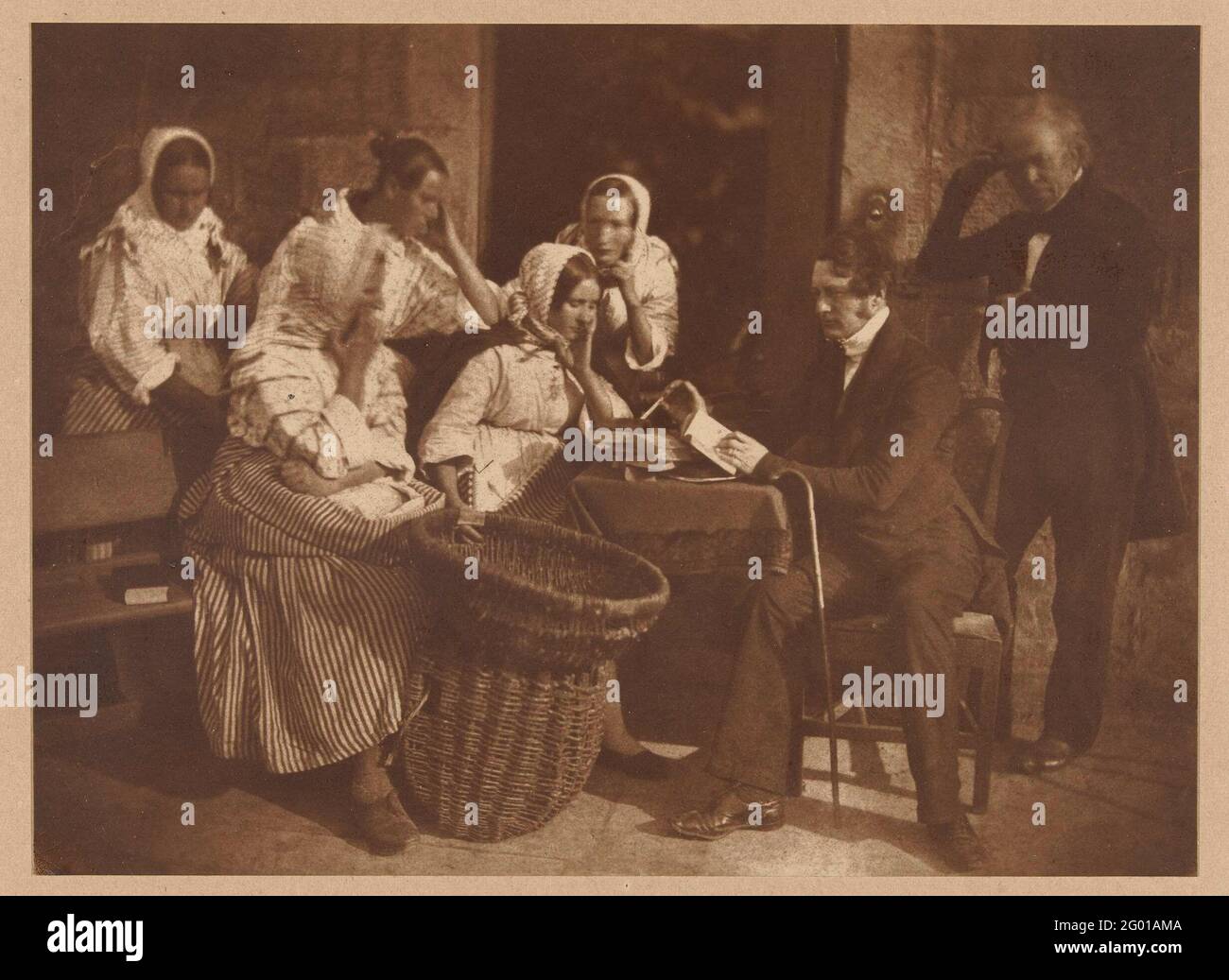 Group portrait in Newhaven: v.l.n.r. Mrs. Carnie Noble, an unknown ...