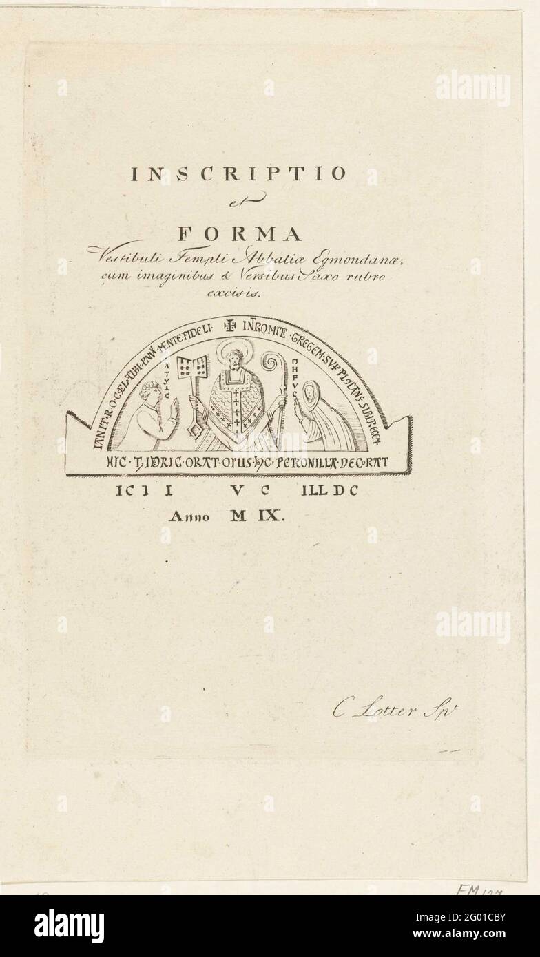 Timpane van Egmond: Arc drum with Petrus, Count Dirk Vi van Holland and ...