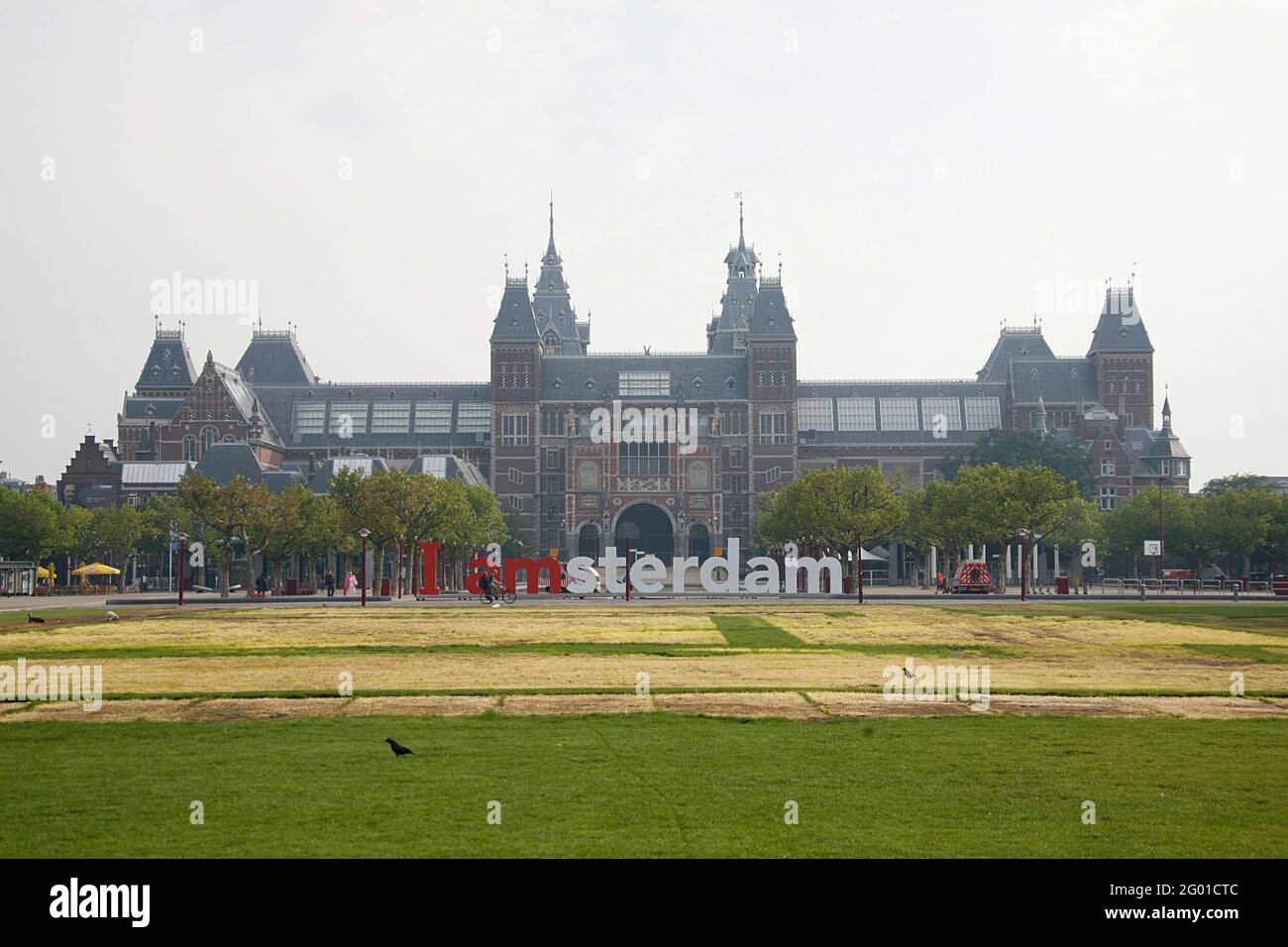 Main building with the I Amsterdam logo, seen from the Museumplein ...