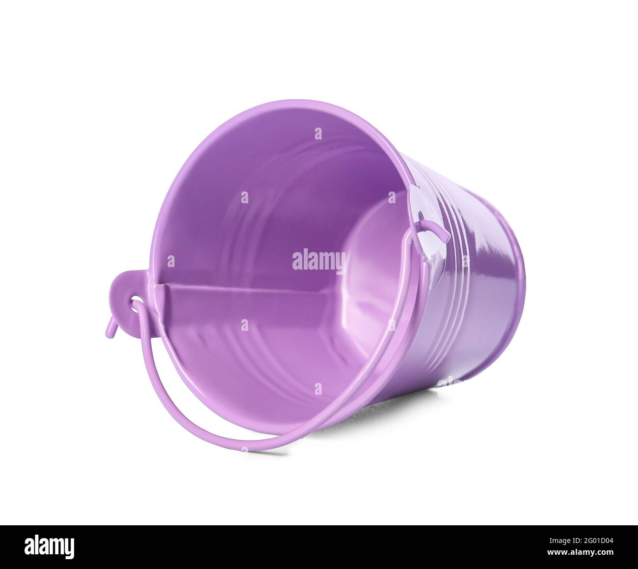 Color bucket on white background Stock Photo - Alamy