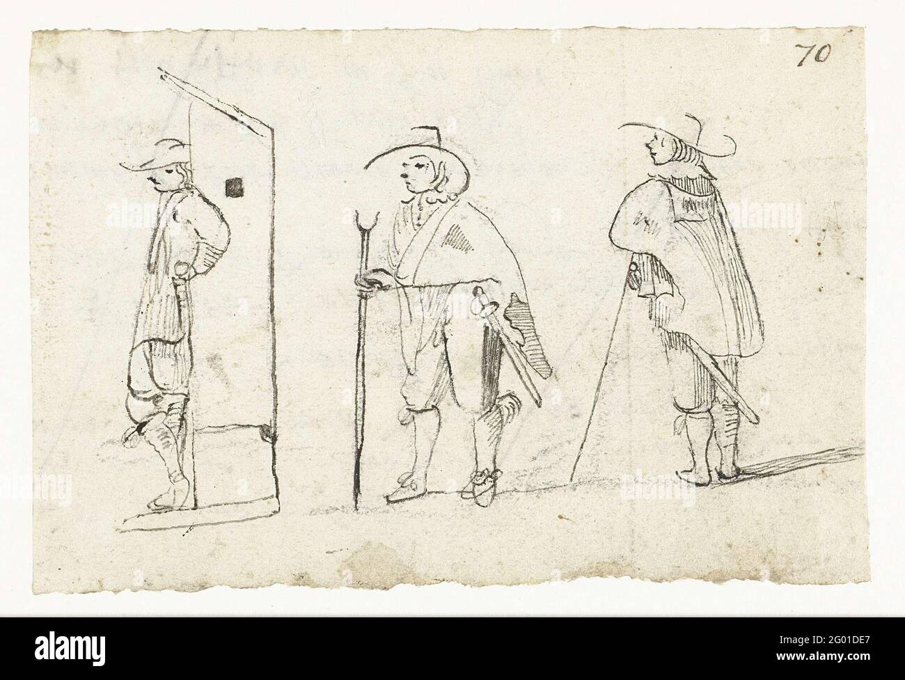 Three standing men Stock Photo - Alamy