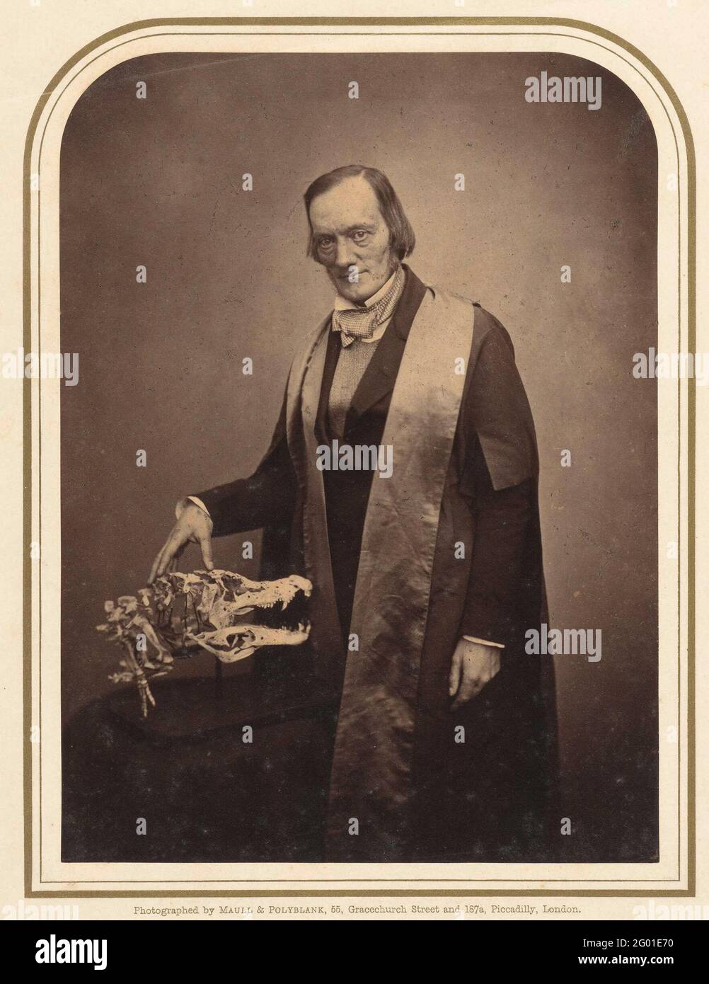 Portrait of the English biologist Sir Richard Owen (1804-1892), the ...