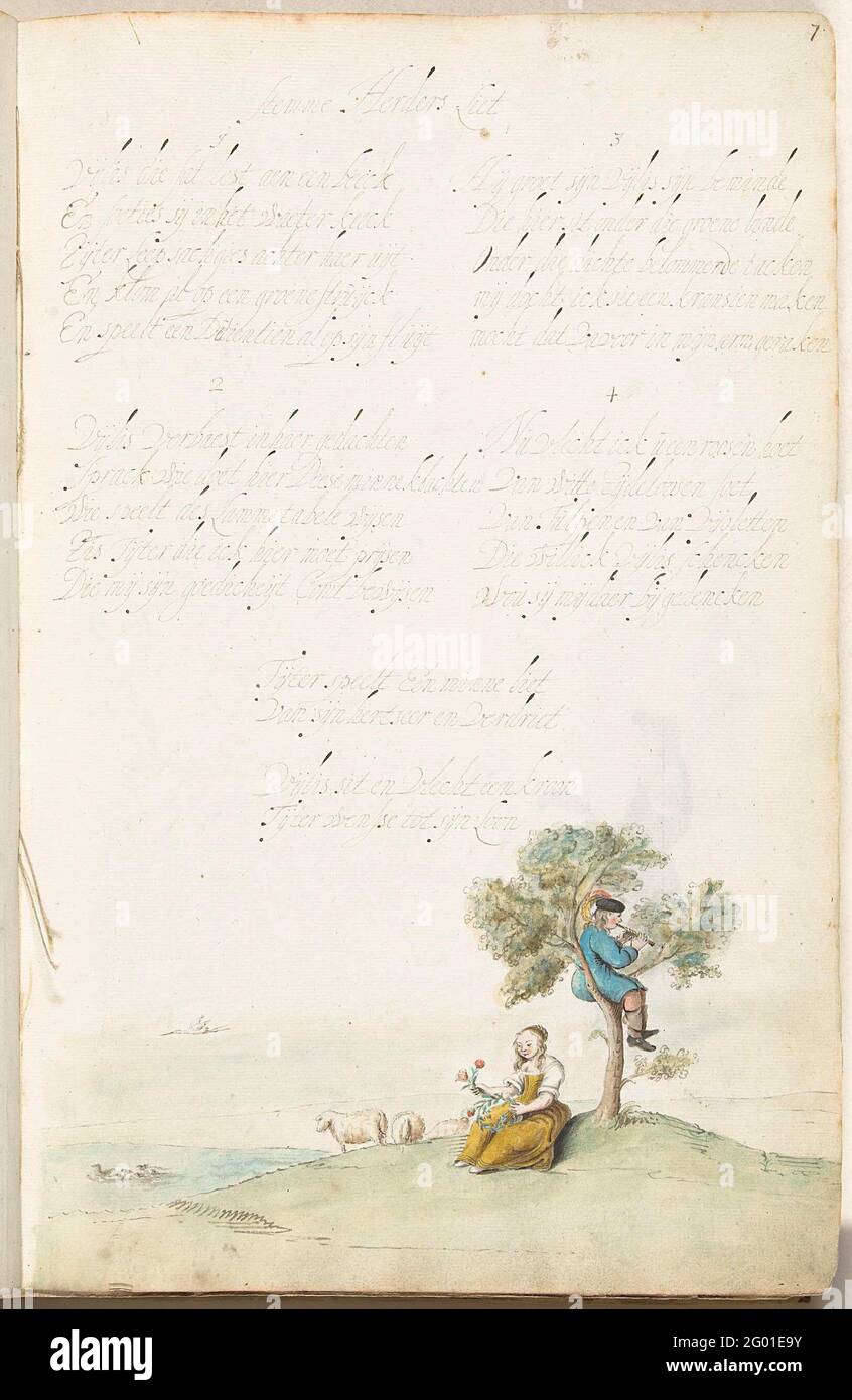 Shepherd couple under pastoral poem hi-res stock photography and images ...