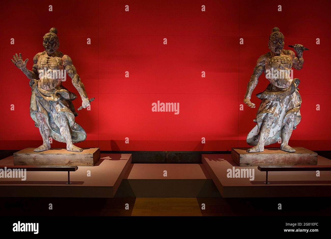 Two images of Japanese temple guards; Japanese temple guards Stock ...