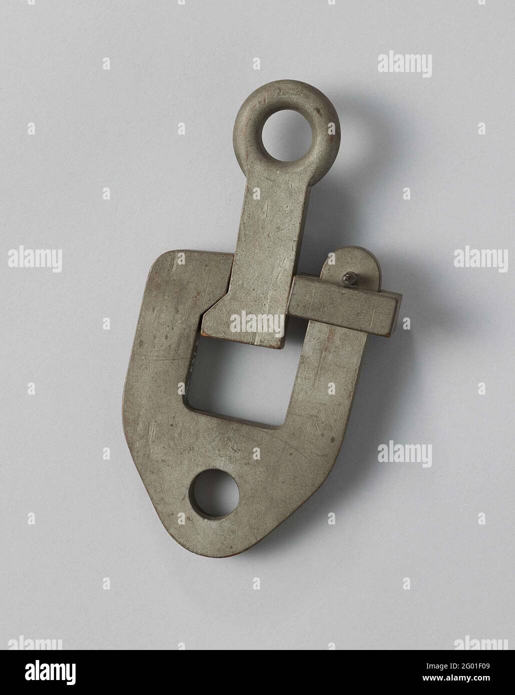 Model of a Slip Hook for Lifeboats. Wooden model of a slip hook, gray ...