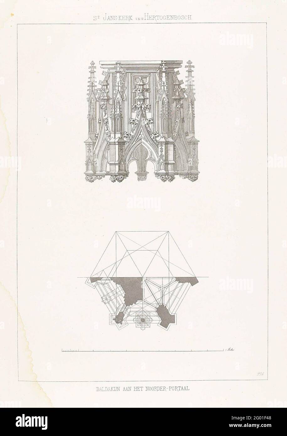 Cross-section and front view of the canopy to the north portal; Canopy ...