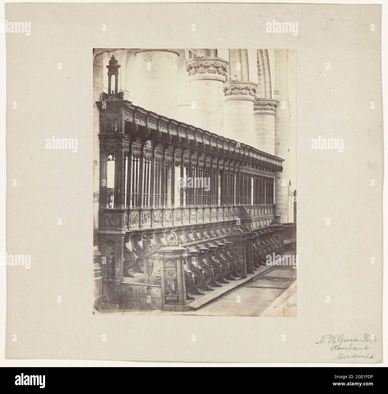 Choir bench in the big church of Dordrecht; N.H. Groote Kerk Koorbank ...