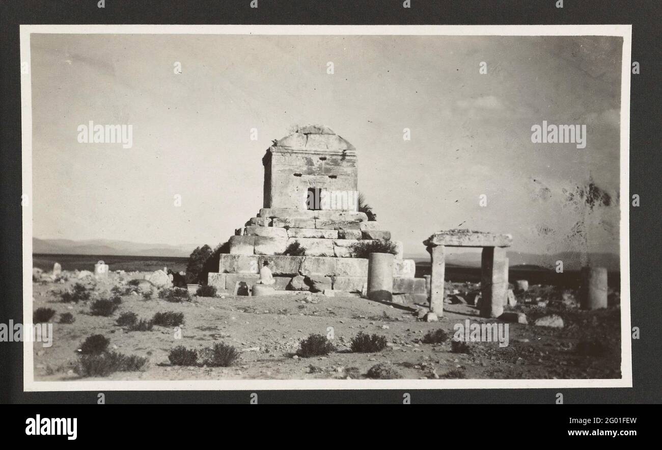 Grave of Cyrus of a distance seen, Pasargadae, Persia; Tomb of Cyrus, a ...