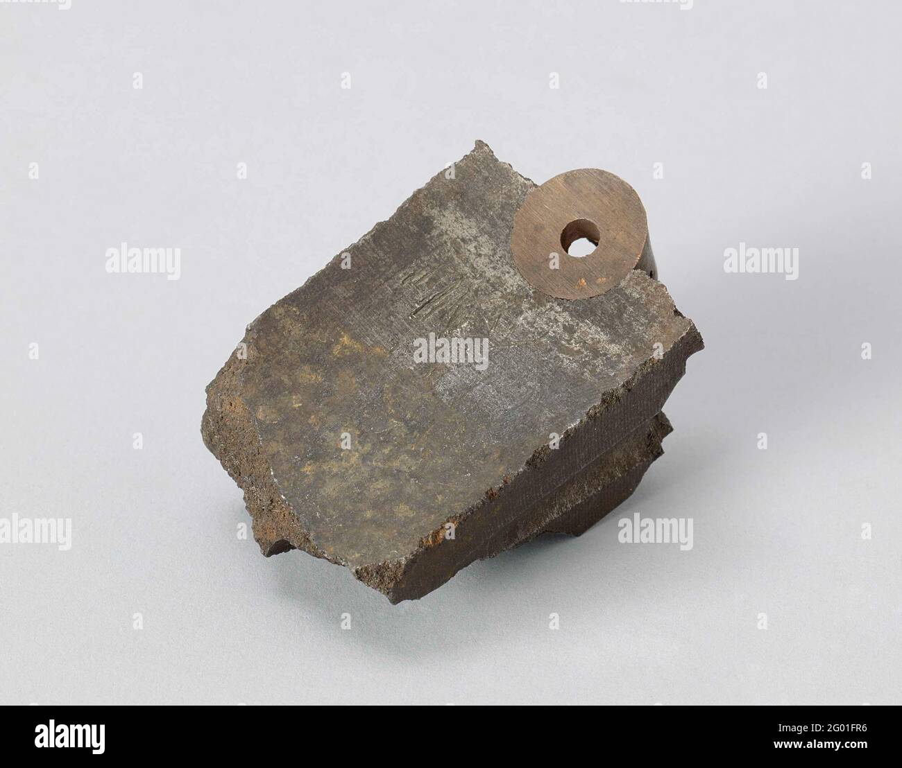 Copper Bush With Vent in Part Of An Iron Gun. Small part of the soul of ...