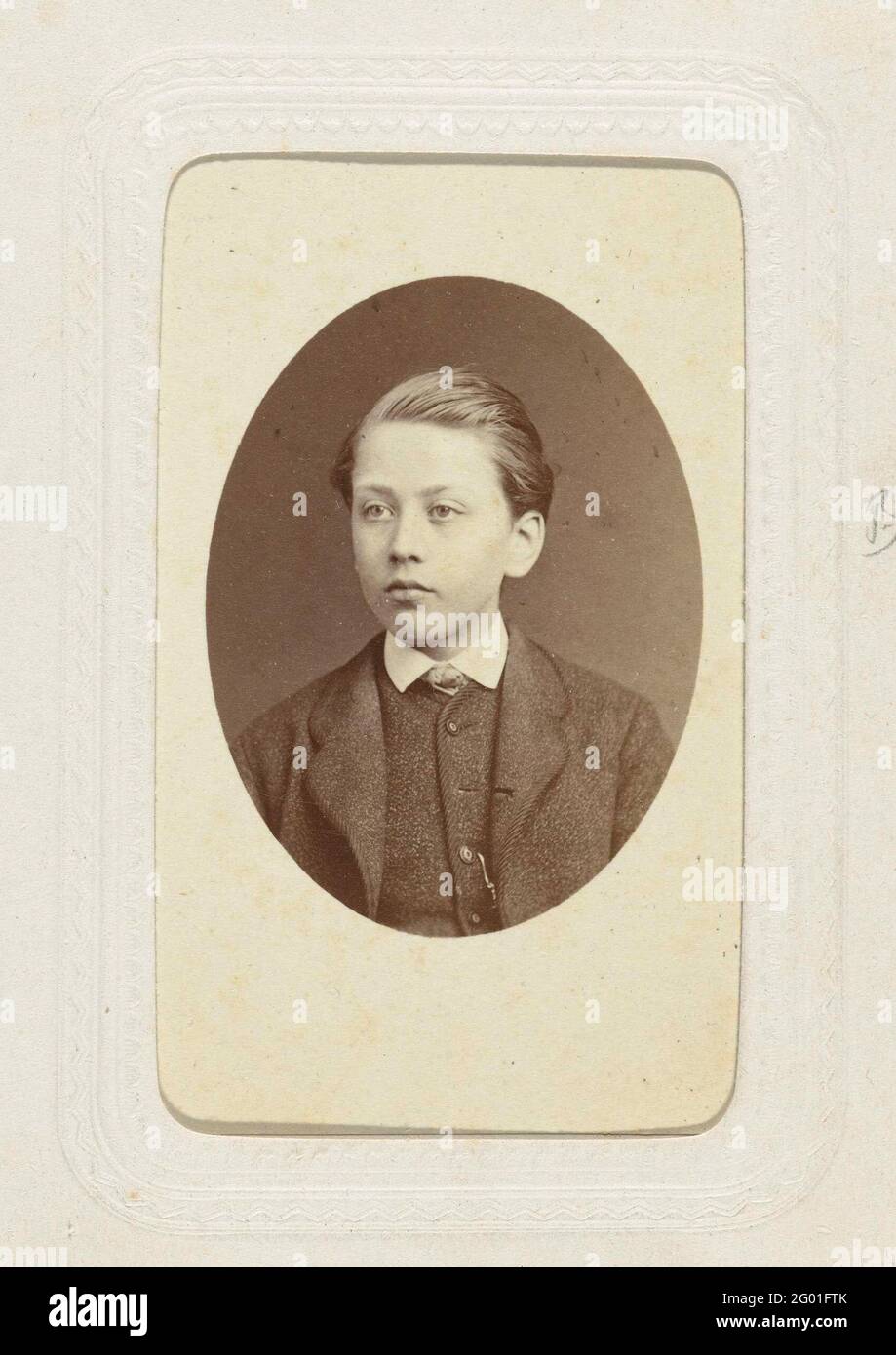 Studio portrait of a little boy in suit Stock Photo - Alamy