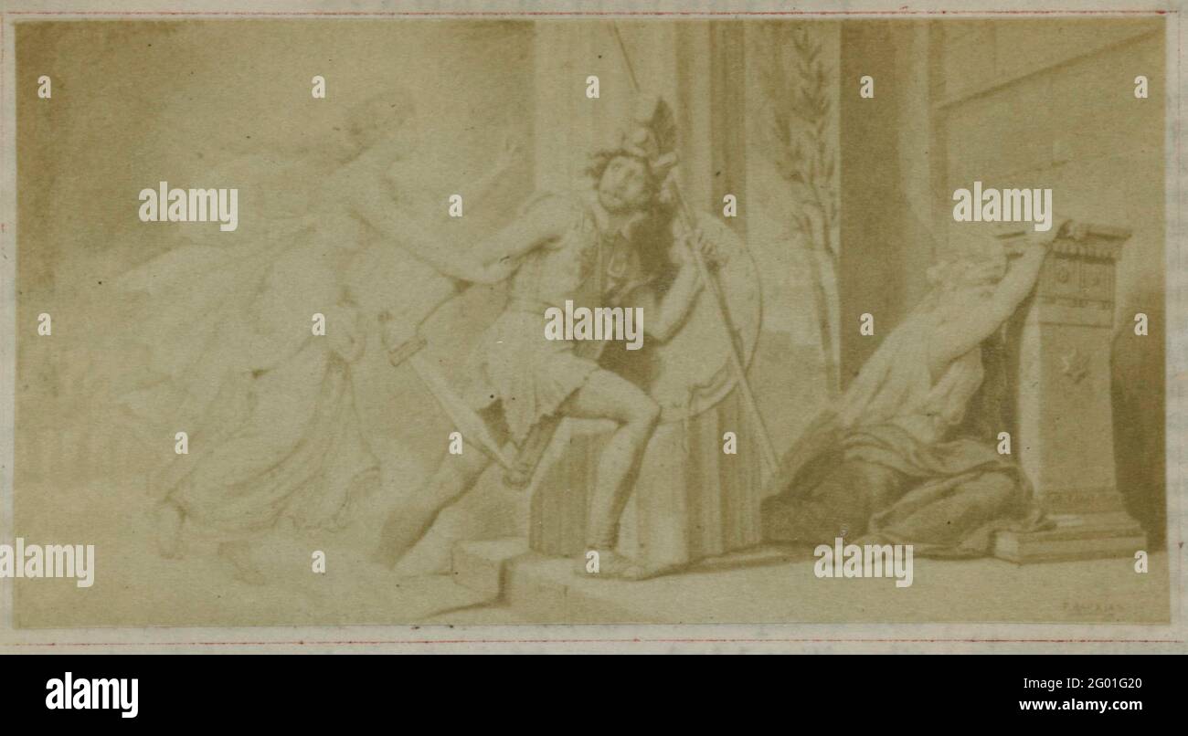 Photo production of drawing by F. Barrias: Virgilius Scene from the ...