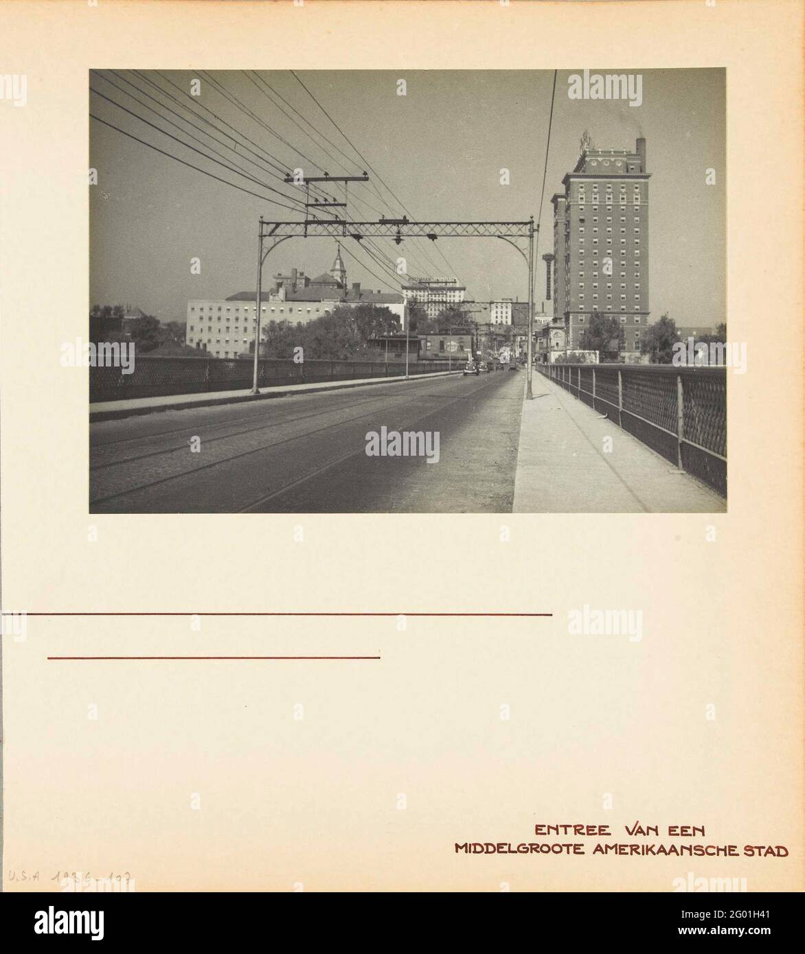 Unknown location in the United States: face in a city; Entrance of a ...