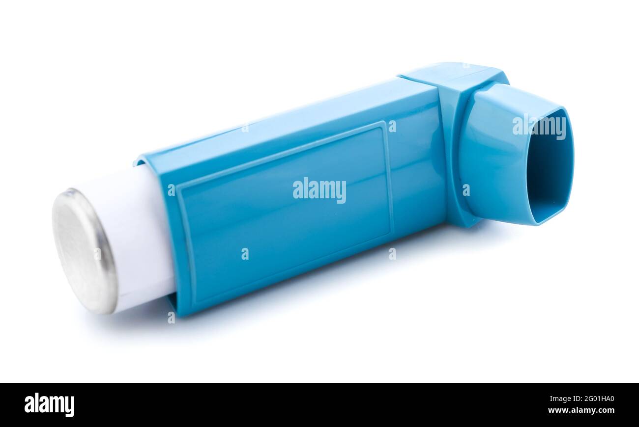 Modern inhaler on white background Stock Photo - Alamy