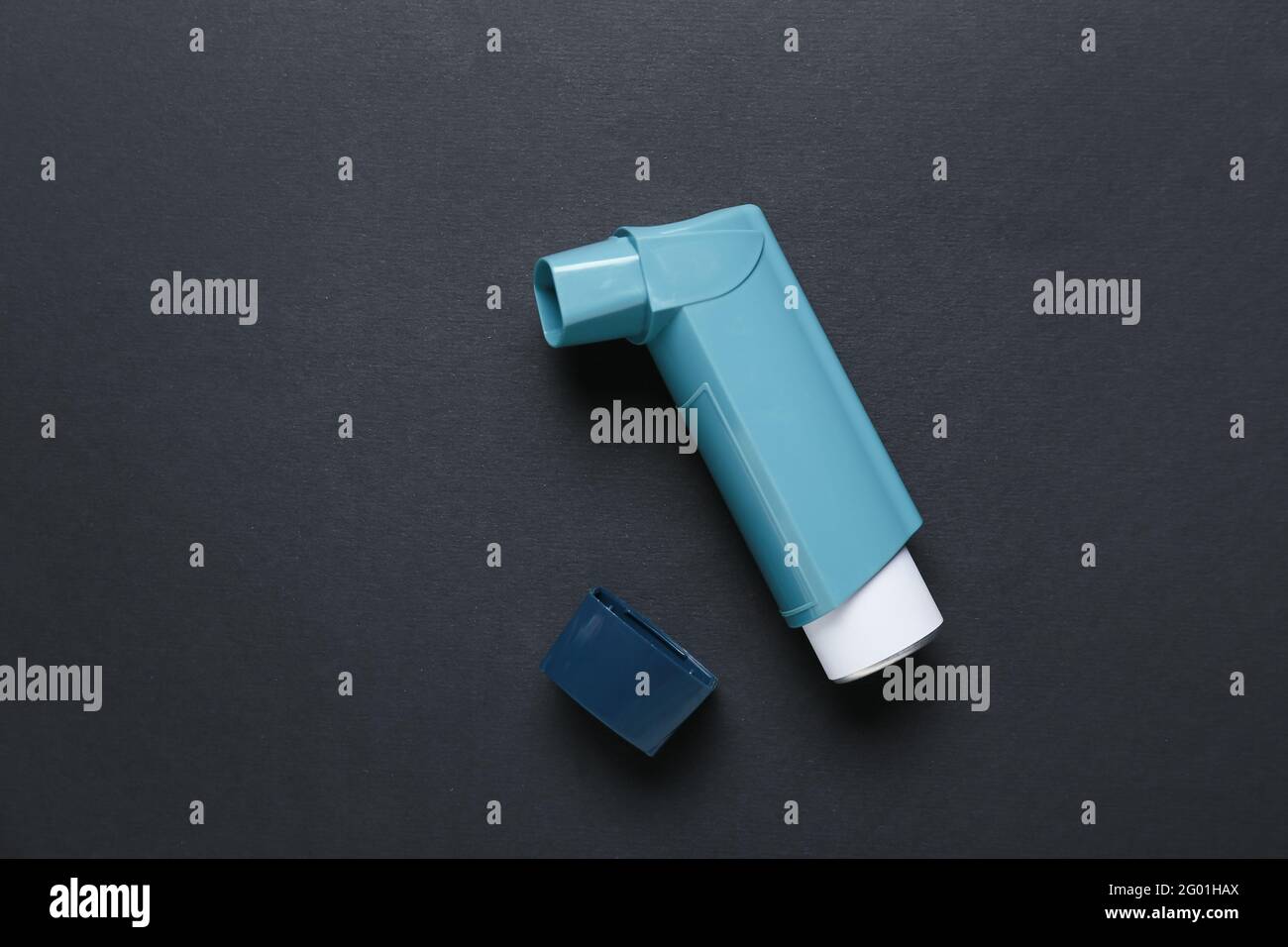 Modern inhaler on dark background Stock Photo - Alamy