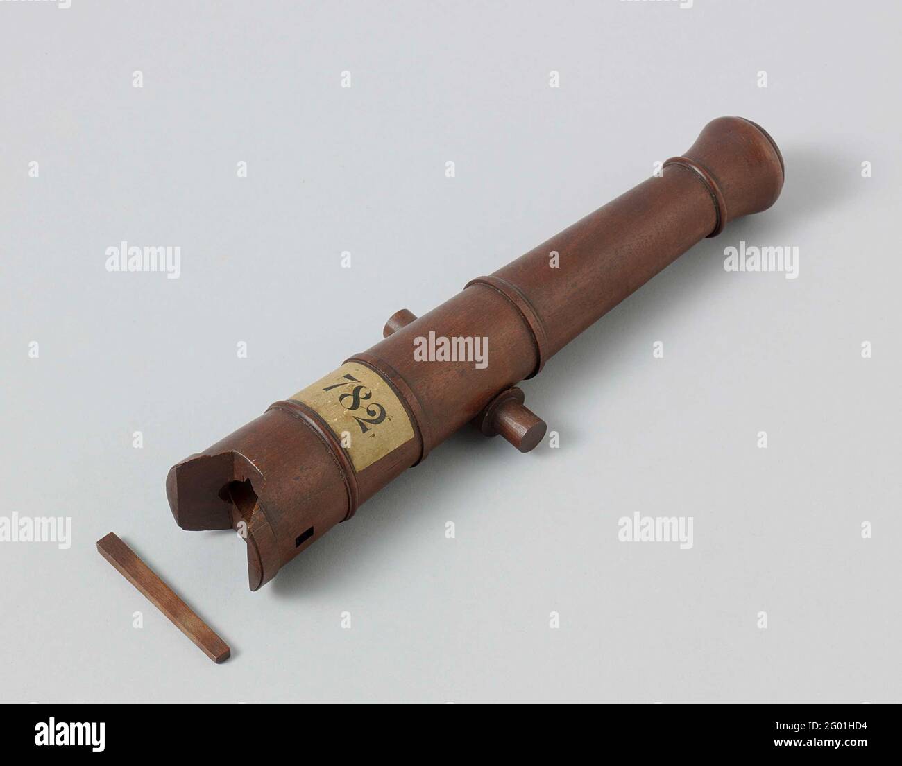 Model or a Breech-Loading Gun. Model of a long rear charging gun of 24 ...