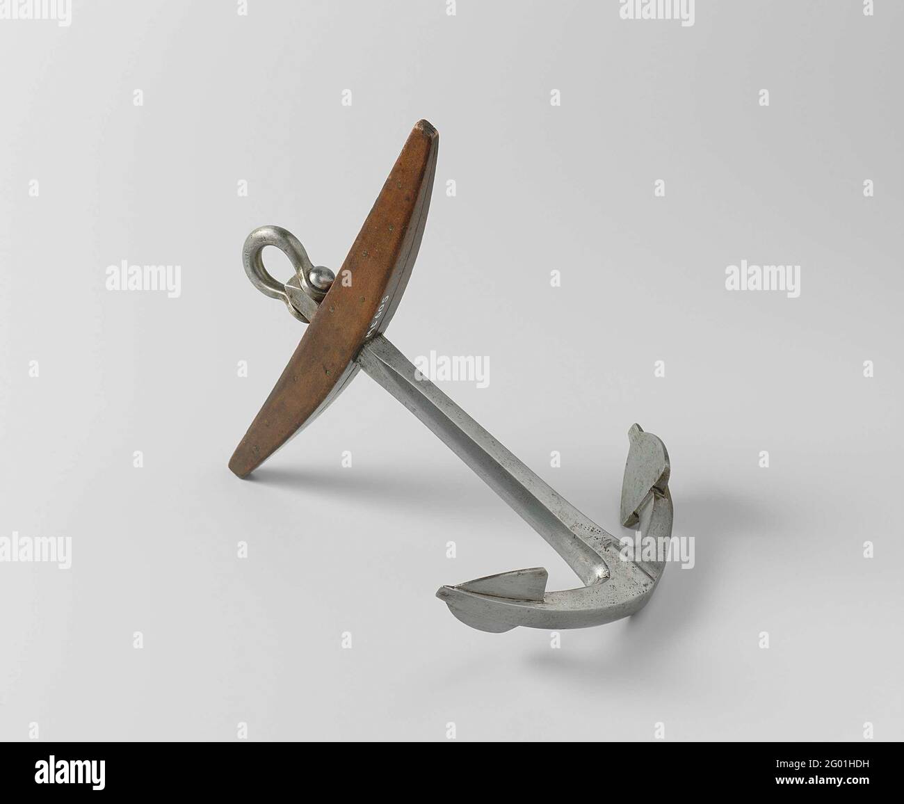 Model of an Anchor. Model of a chain anchor, consisting of a shaft ...