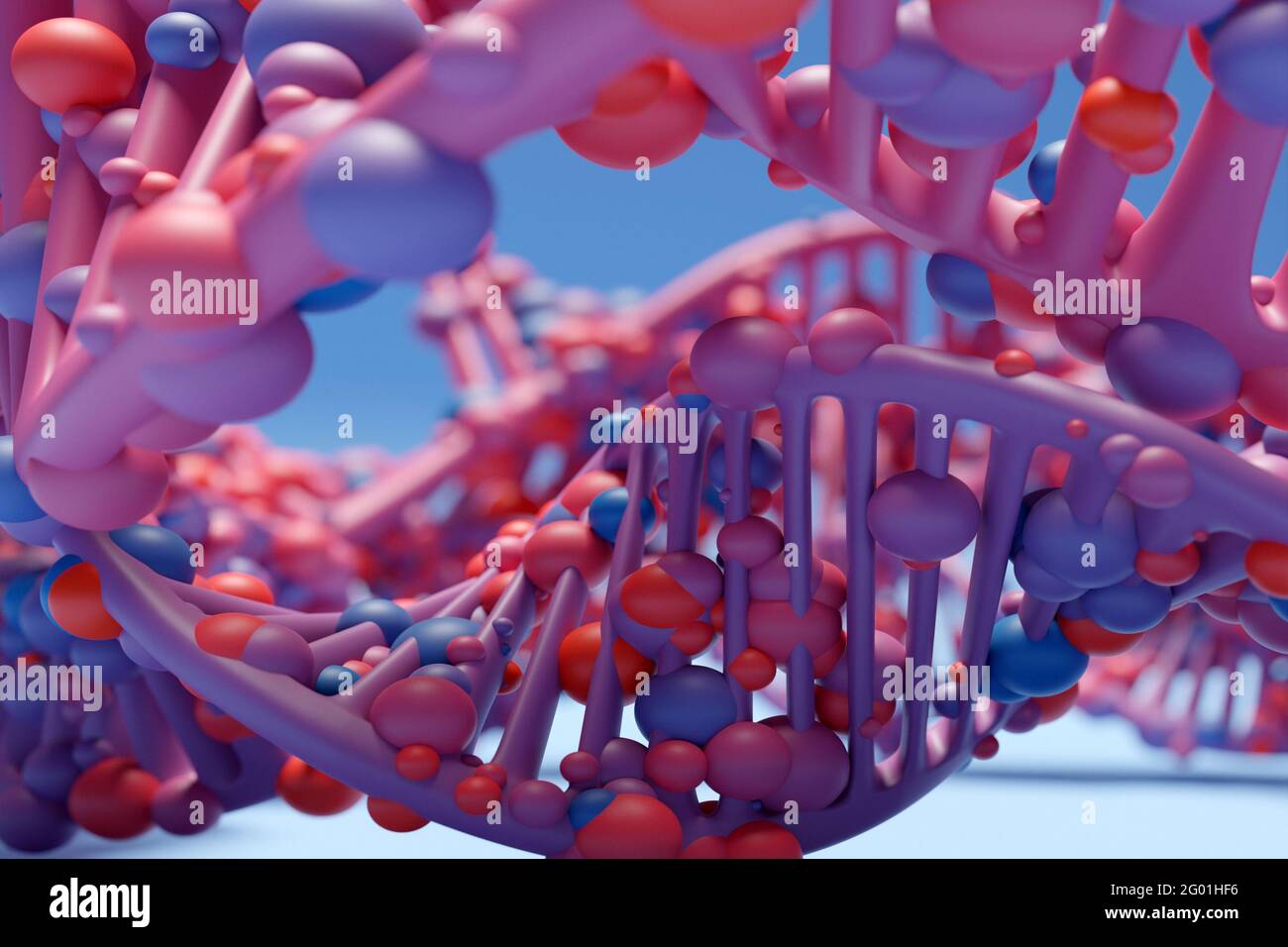 3d illustration of a stereo strip of different colors. Geometric ...