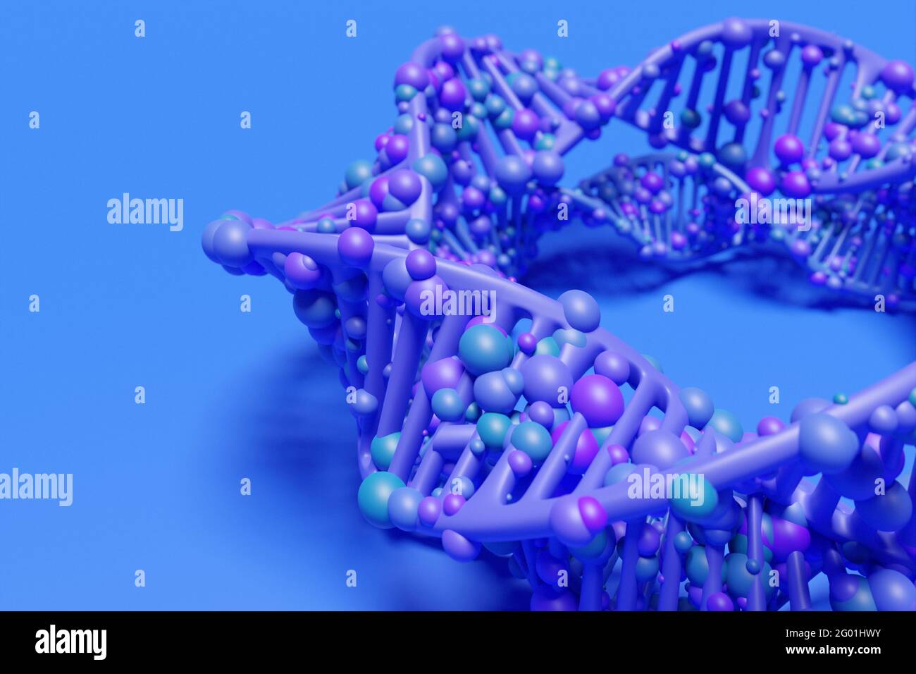 3d illustration of a science template, abstract background with a DNA ...