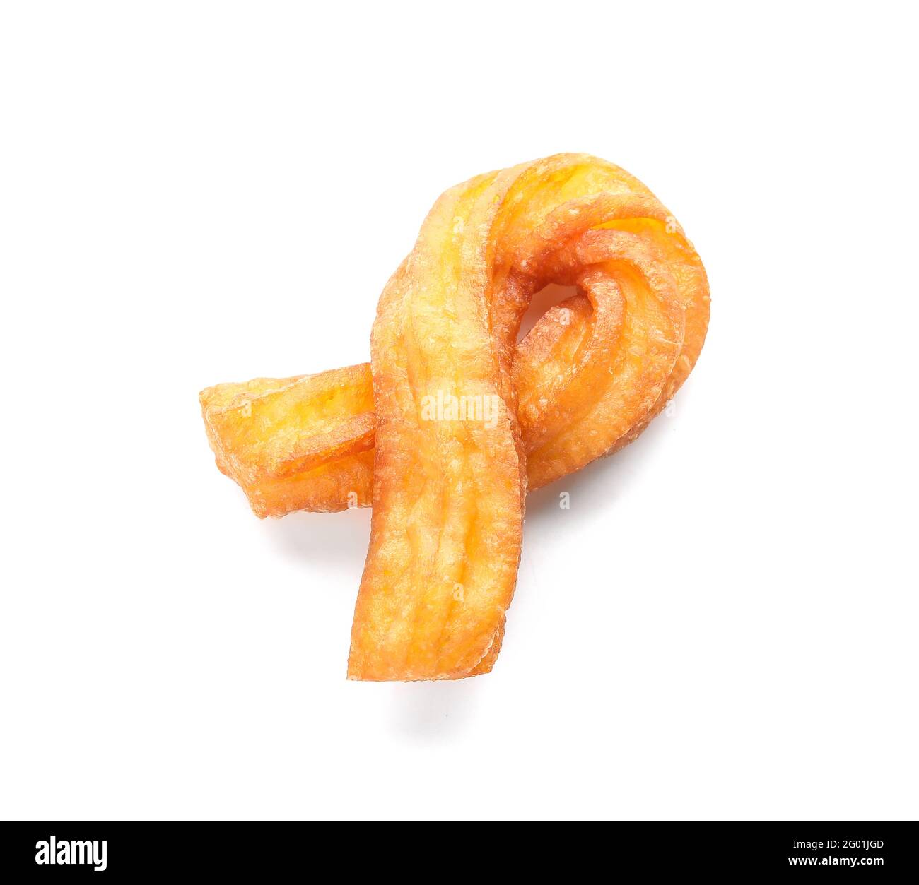 Tasty churro on white background Stock Photo - Alamy