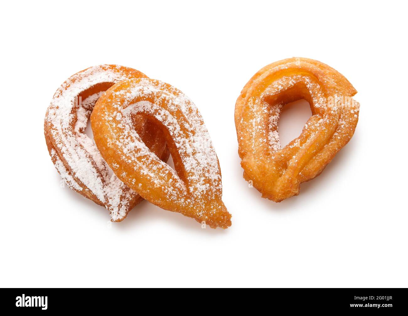 Tasty churros on white background Stock Photo - Alamy