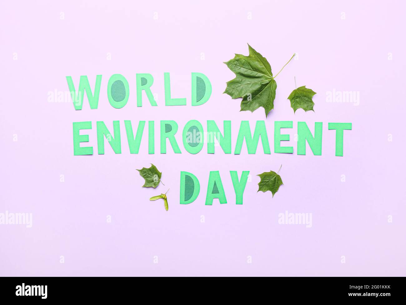 Text WORLD ENVIRONMENT DAY on color background Stock Photo - Alamy