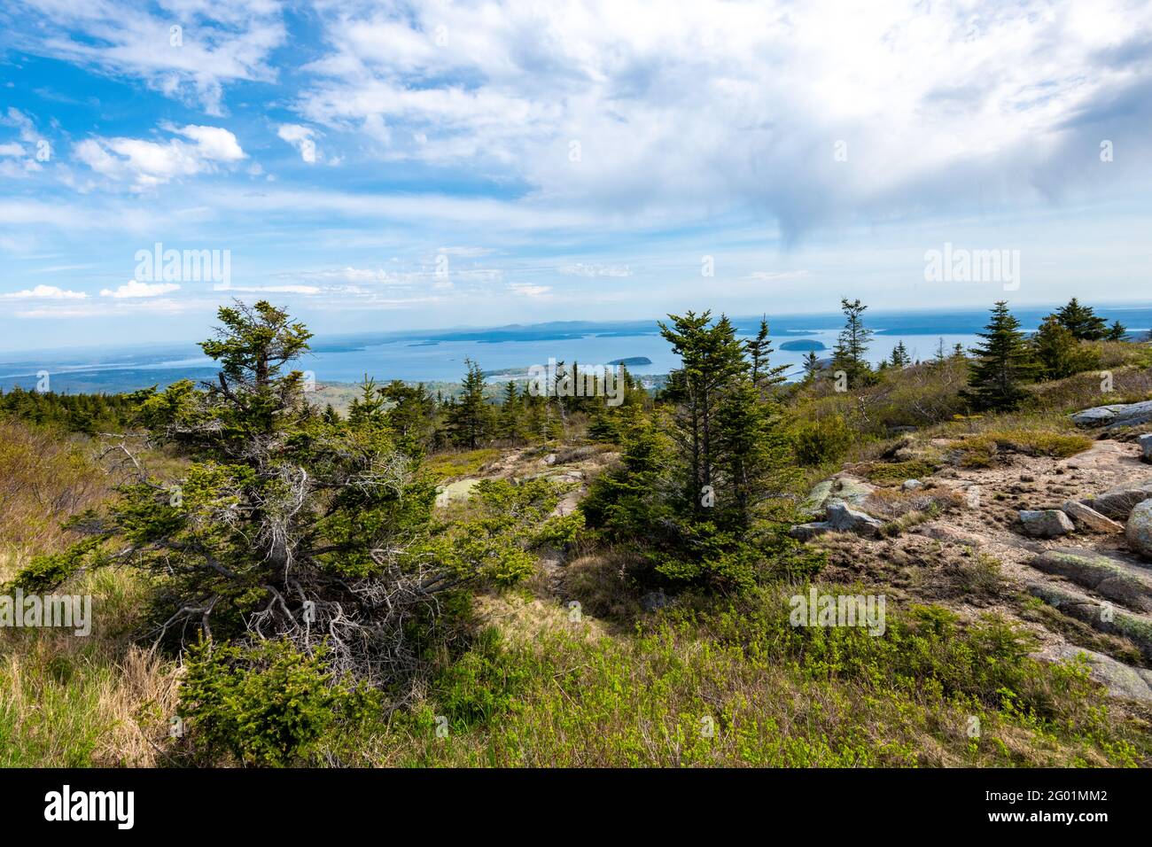 Cadillac Mountain in Acadia National Park in the Spring Stock Photo - Alamy