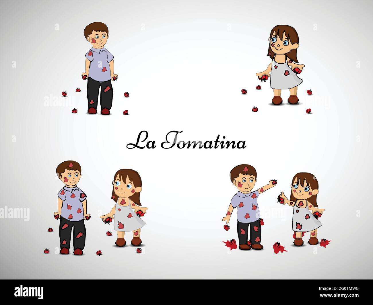 La tomatina Stock Vector Images - Alamy