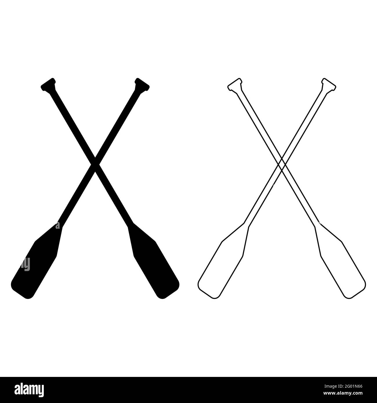 Svg Crossed Canoe Paddle